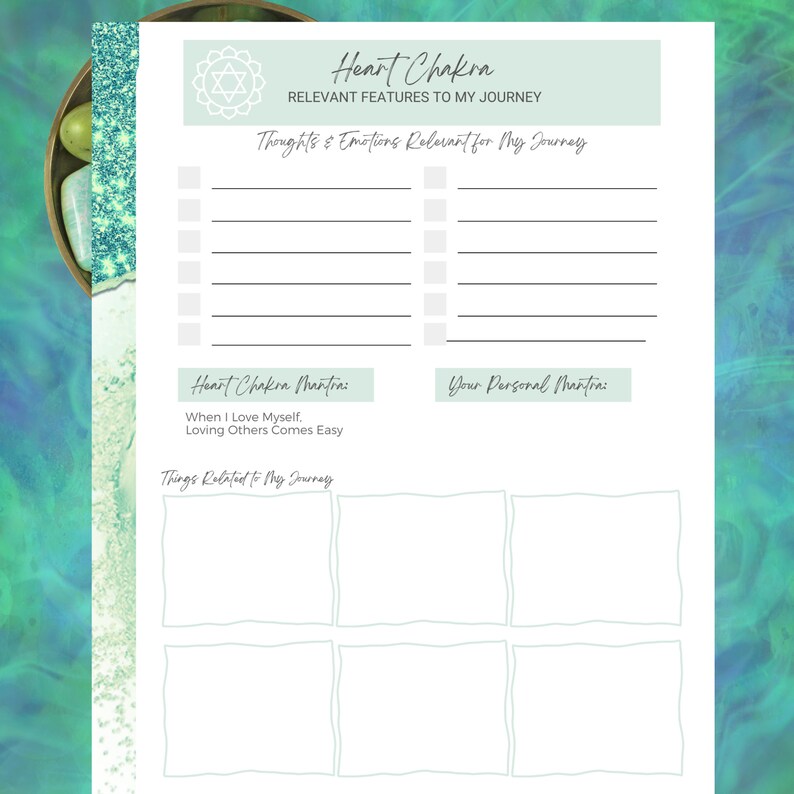 Heart Chakra Workbook: Affirmation Cards for Emotional Well-being ...