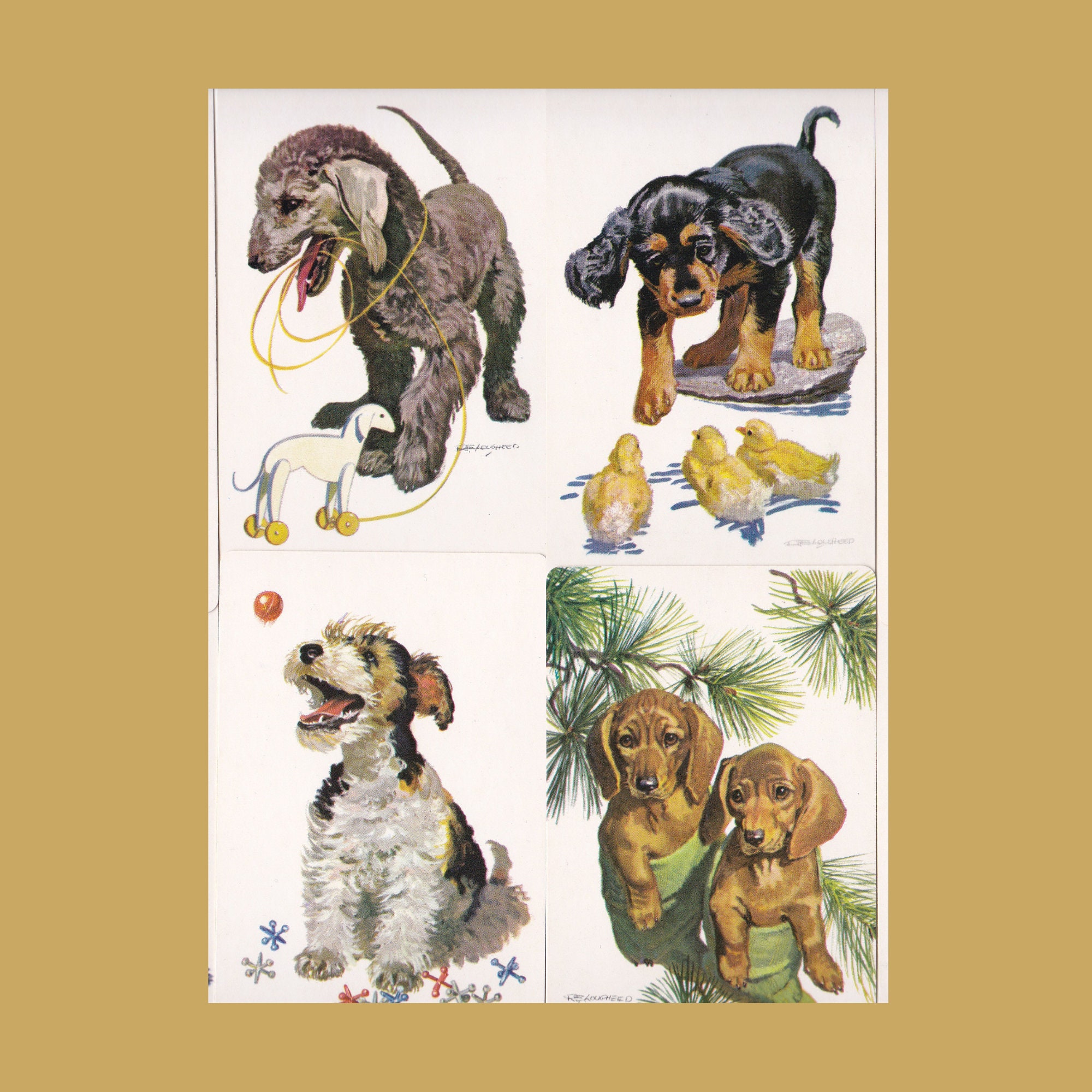 Puppy Dog Junk Journal Digital Paper Pack Prints, Playful Pups Ephemera ...