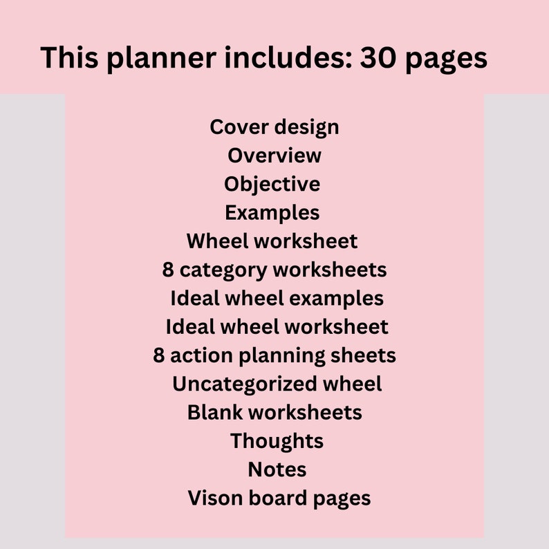 Wheel of Life Planner, Self-care Worksheets, Personal Coaching Tool ...