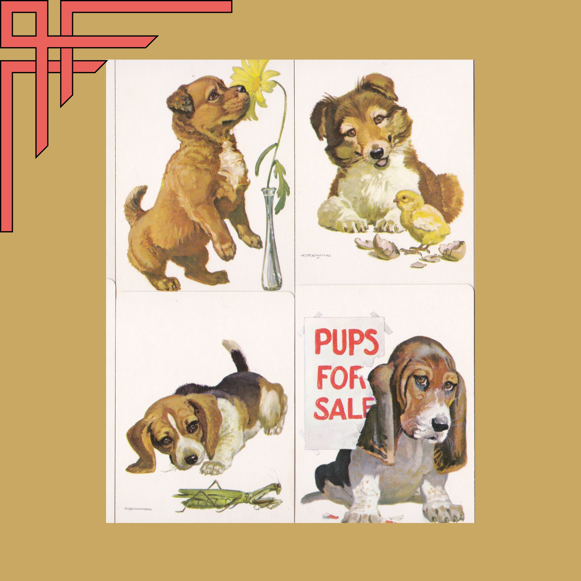 Puppy Dog Junk Journal Digital Paper Pack Prints, Playful Pups Ephemera ...