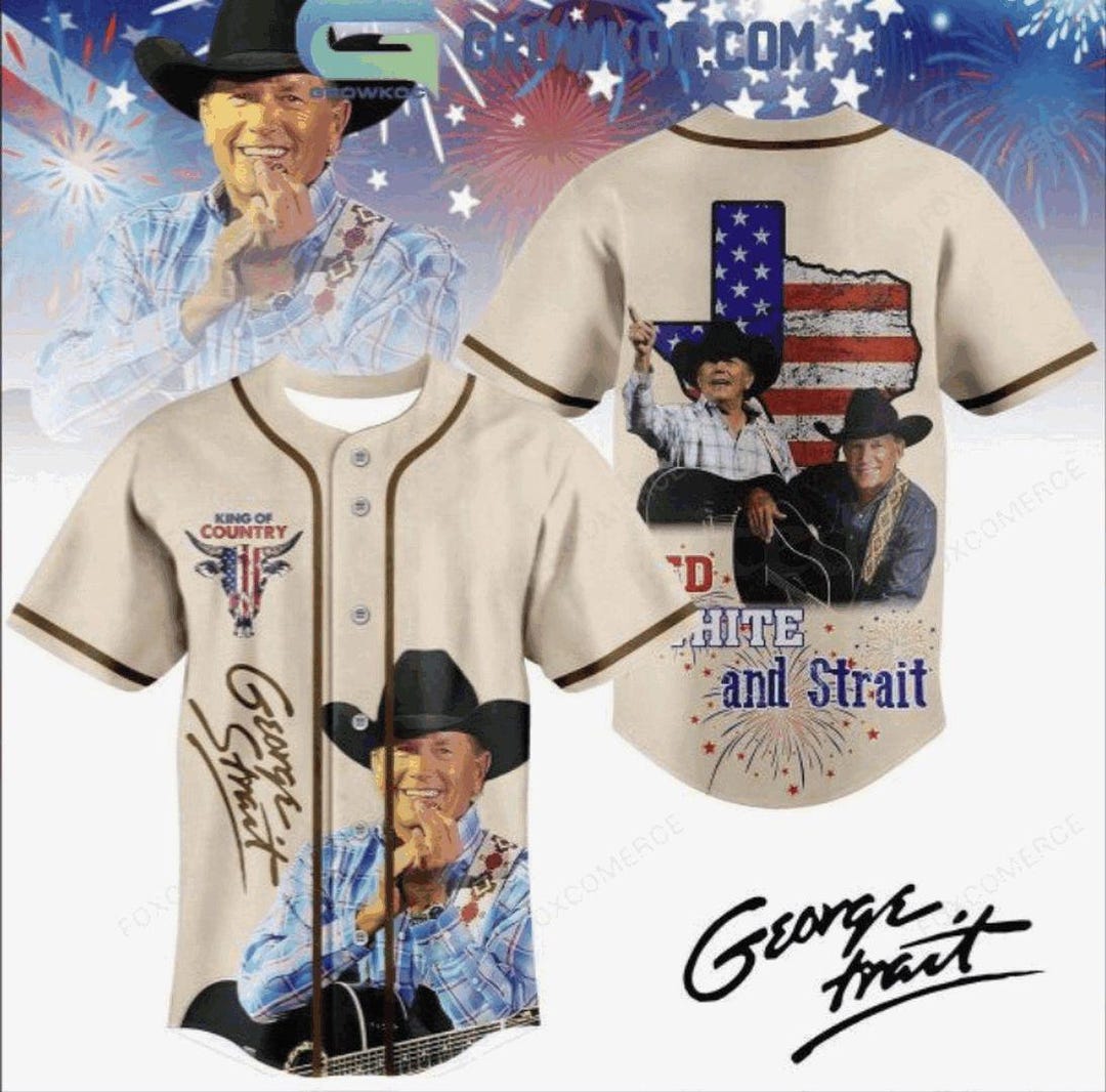 George Strait Country Music Custom Baseball Jersey for Fans - Etsy