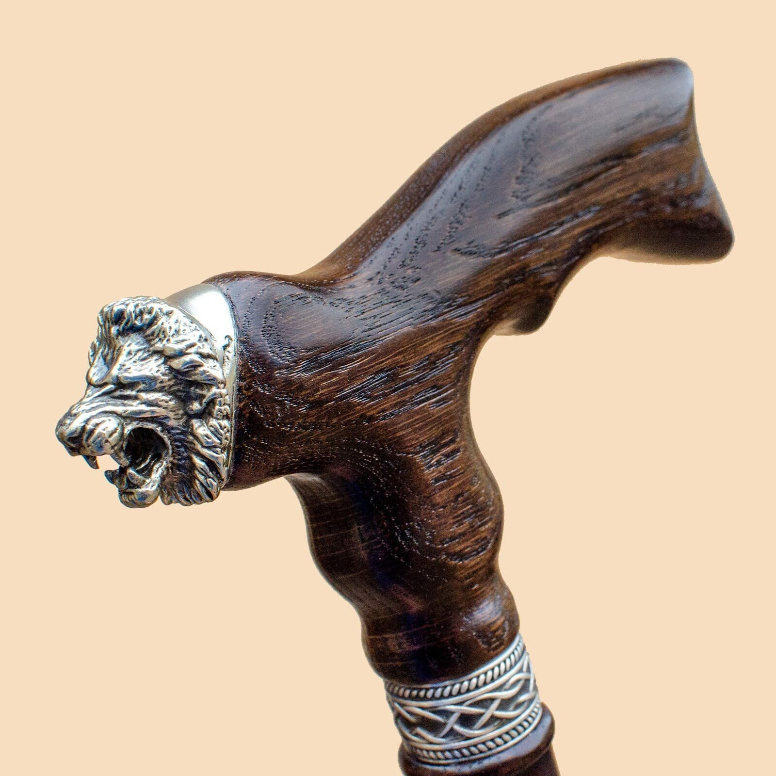 Custom Wooden Walking Cane Lion Hand Carved Wood Walking - Etsy Australia