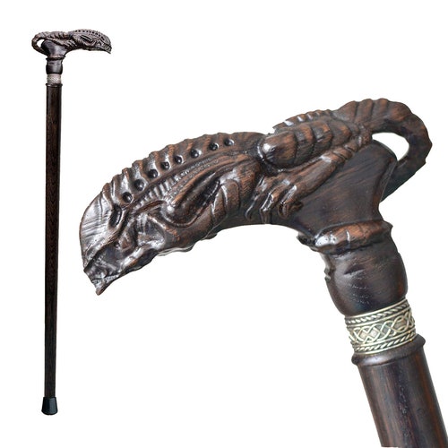 T-rex Dinosaur Walking Stick Wooden Walking Cane Ergonomic | Etsy Australia