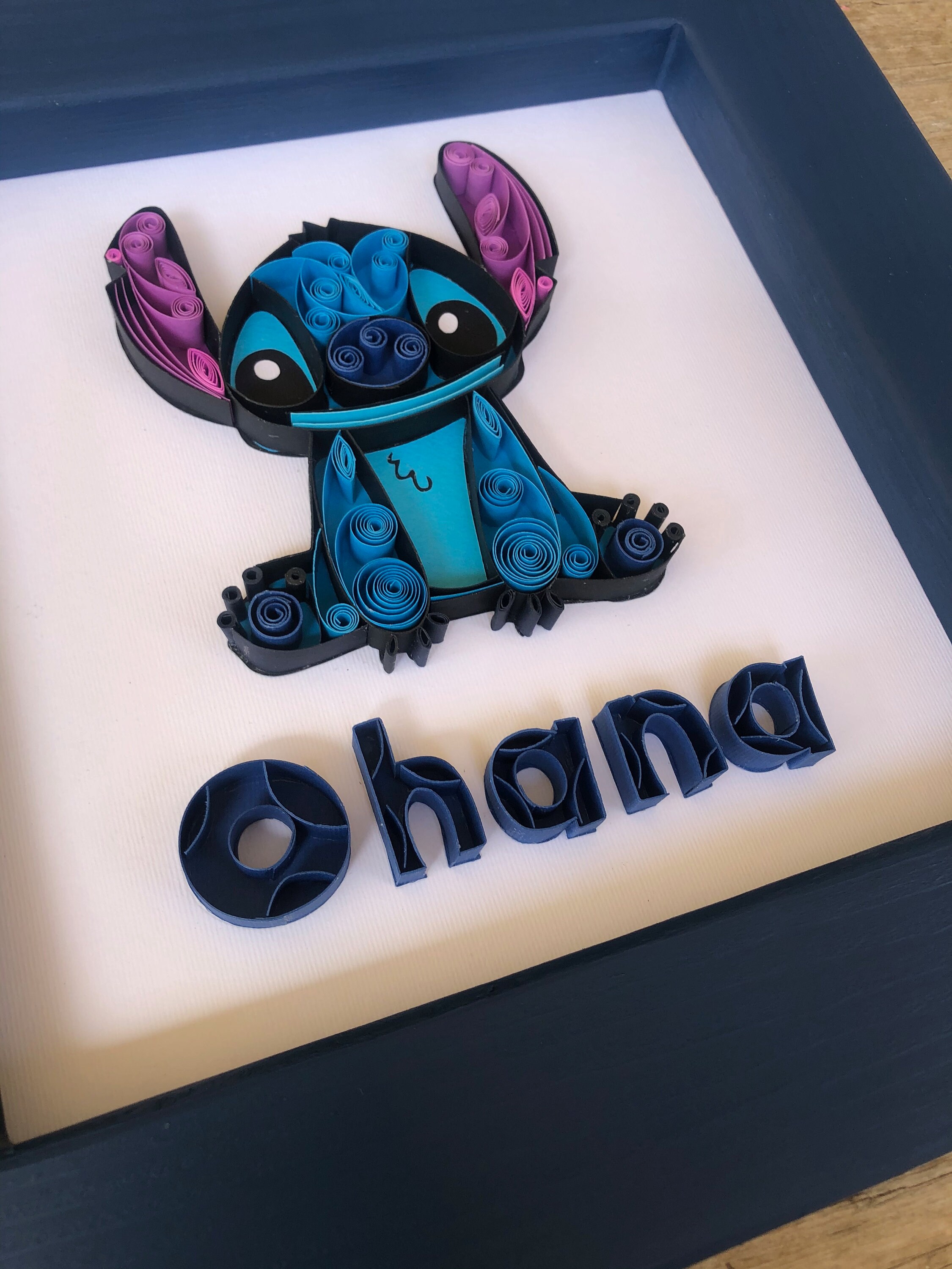 Stitch Gift Quilled Paper Artwork - Disney - Unique Customized Gift ...