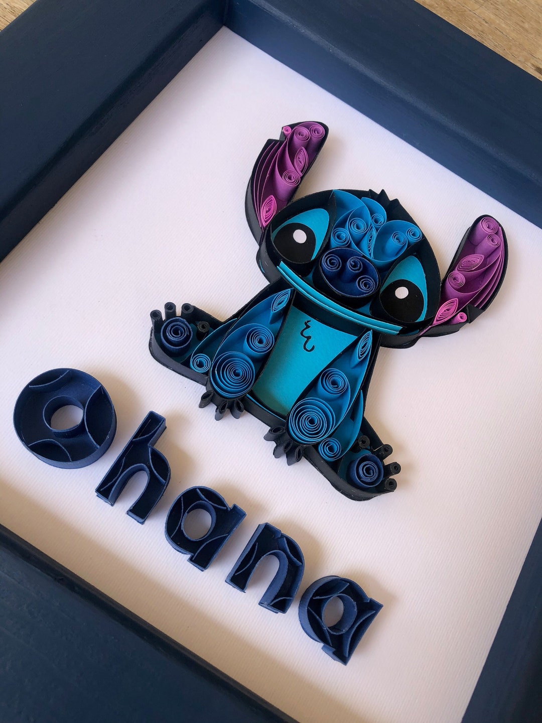 Stitch Gift Quilled Paper Artwork - Disney - Unique Customized Gift ...
