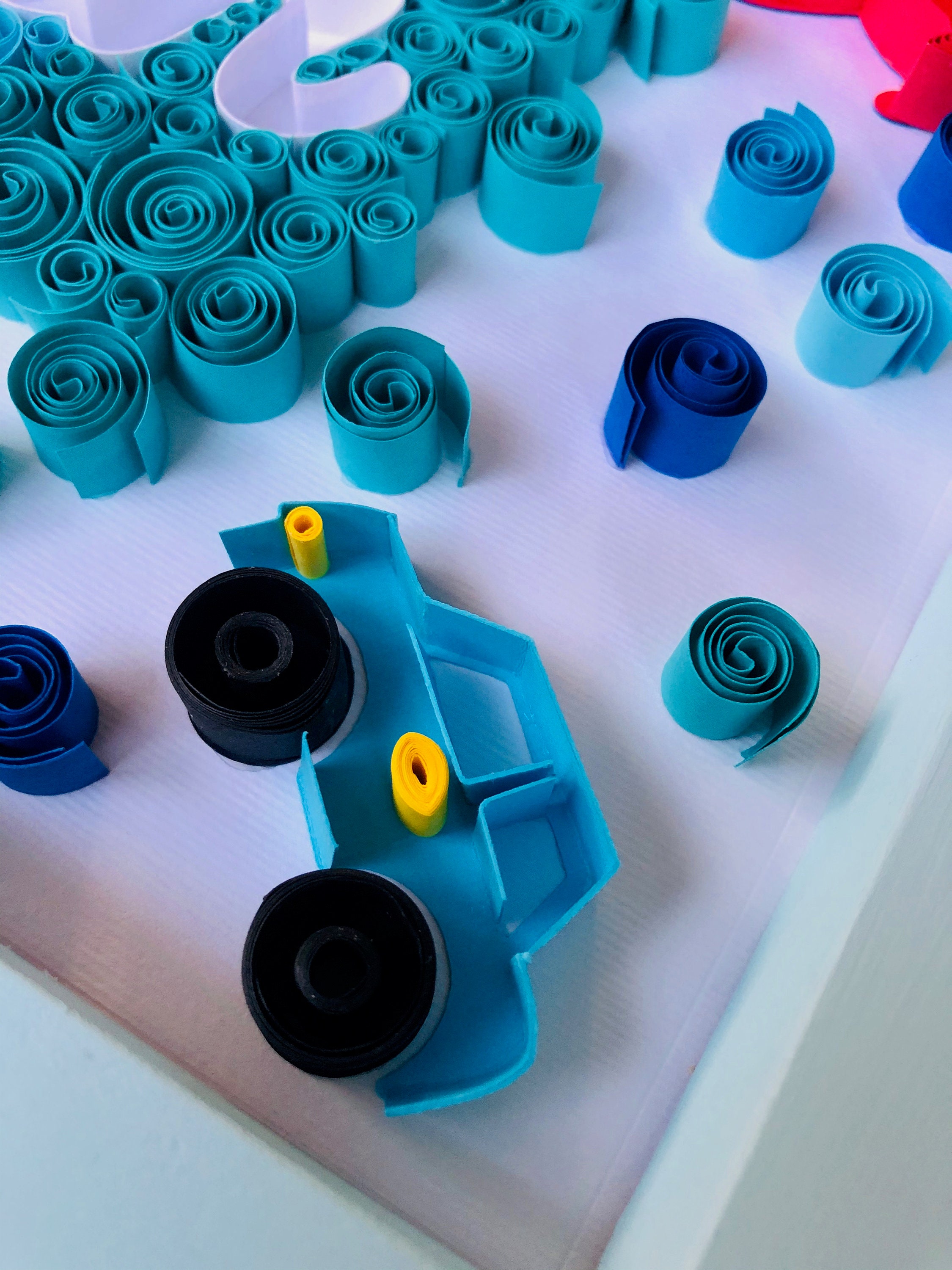 Transportation Themed Quilled Paper Artwork - Unique Customized Gift ...