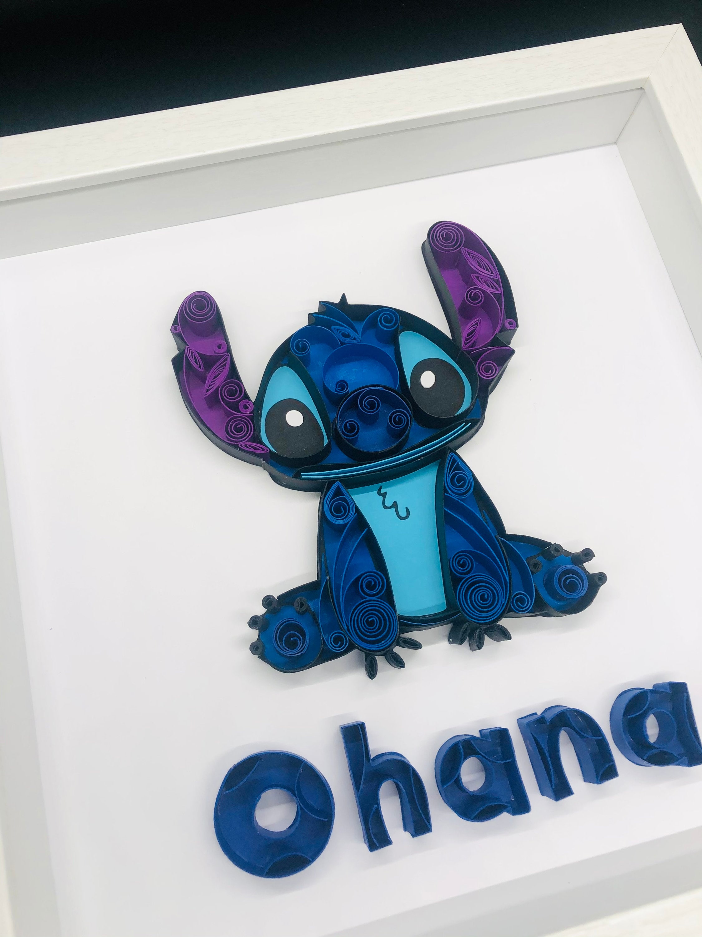 Stitch Gift Quilled Paper Artwork - Disney - Unique Customized Gift ...