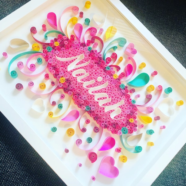 Quill Art Name - Etsy