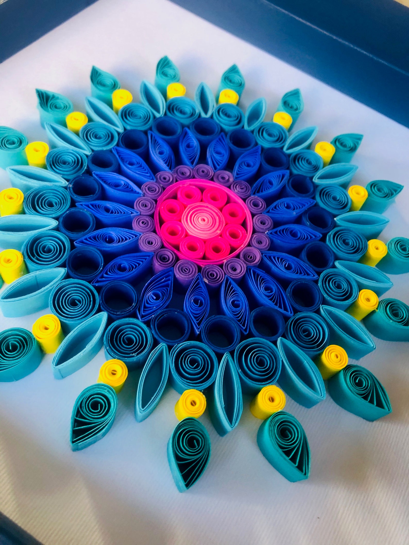 Mandala Quilled Paper Artwork - Unique Customized Gift - Wall Art ...