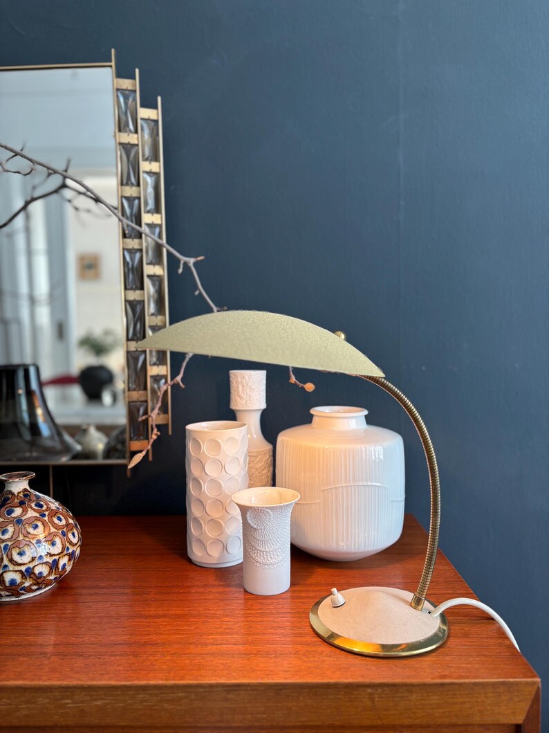 Vintage Cobra Table Lamp by Leclaire & Schäfer 1950s 1960s Mid Century ...