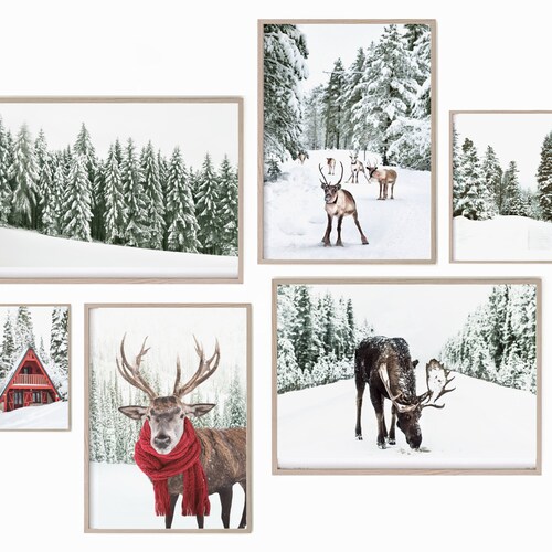 Winter Wonderland Printable Set of 3 Christmas Gallery Wall | Etsy