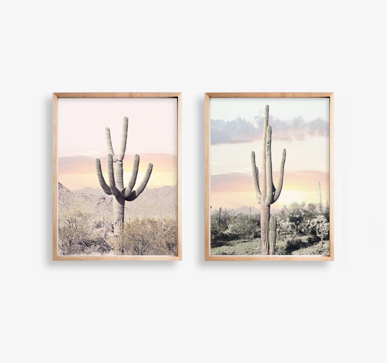 Desert Print,cactus Wall Art,printable South Western Decor,pink Wall ...