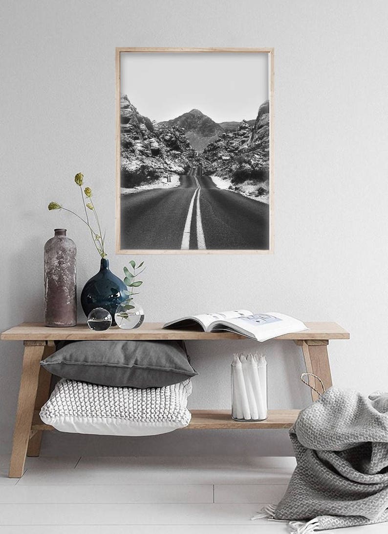 Open Road Print Mountain Photo Scandinavian Print Digital - Etsy
