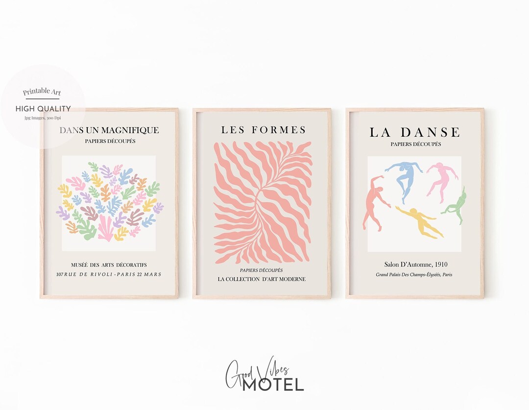 Henri Matisse CUT-OUTS, Modern Wall Art, Gallery Wall Set, Exhibition ...