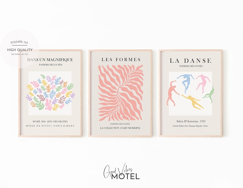 Henri Matisse CUT-OUTS Modern Wall Art Gallery Wall Set | Etsy