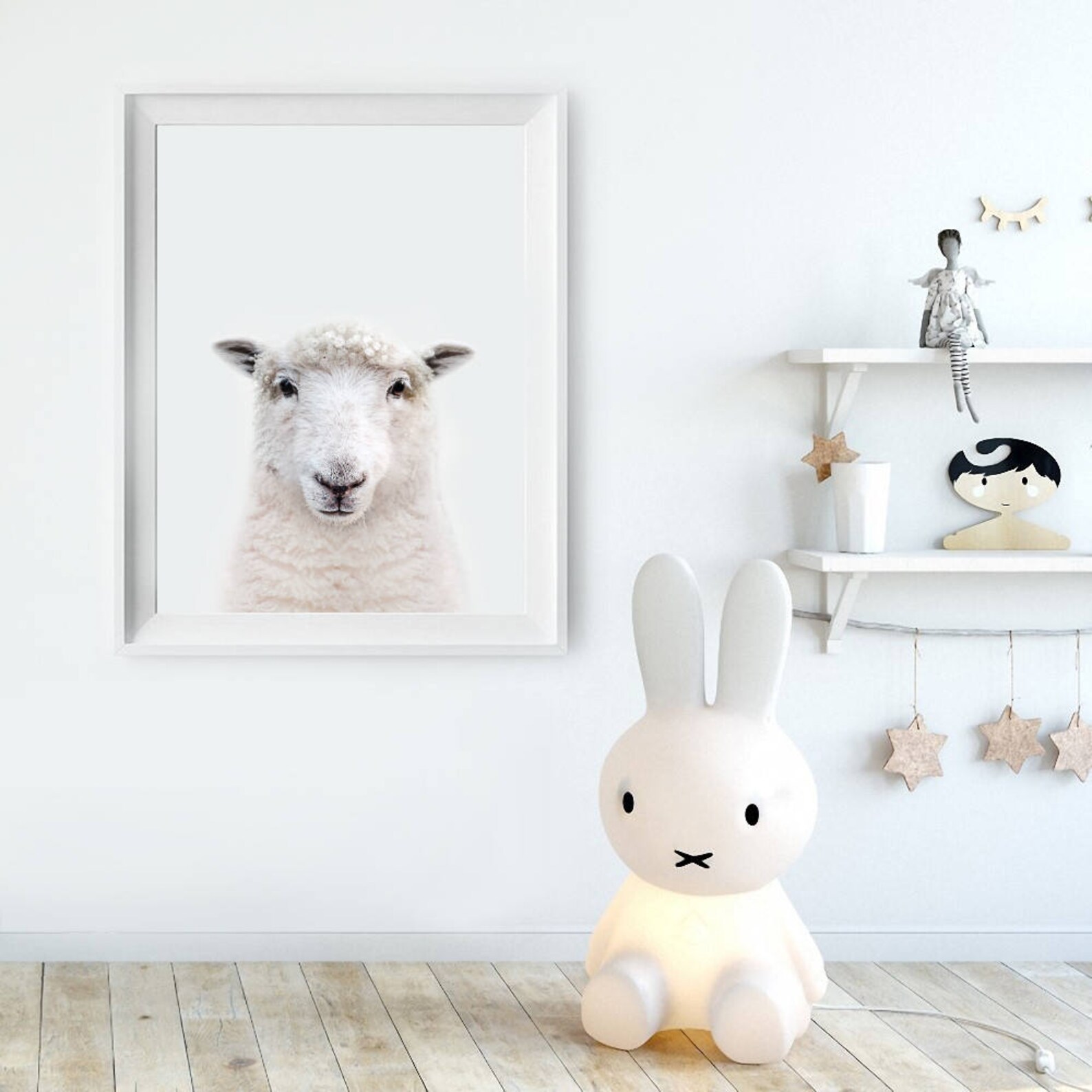 Sheep Print, Printable Sheep Art, Nursery Animal Print, Printable ...