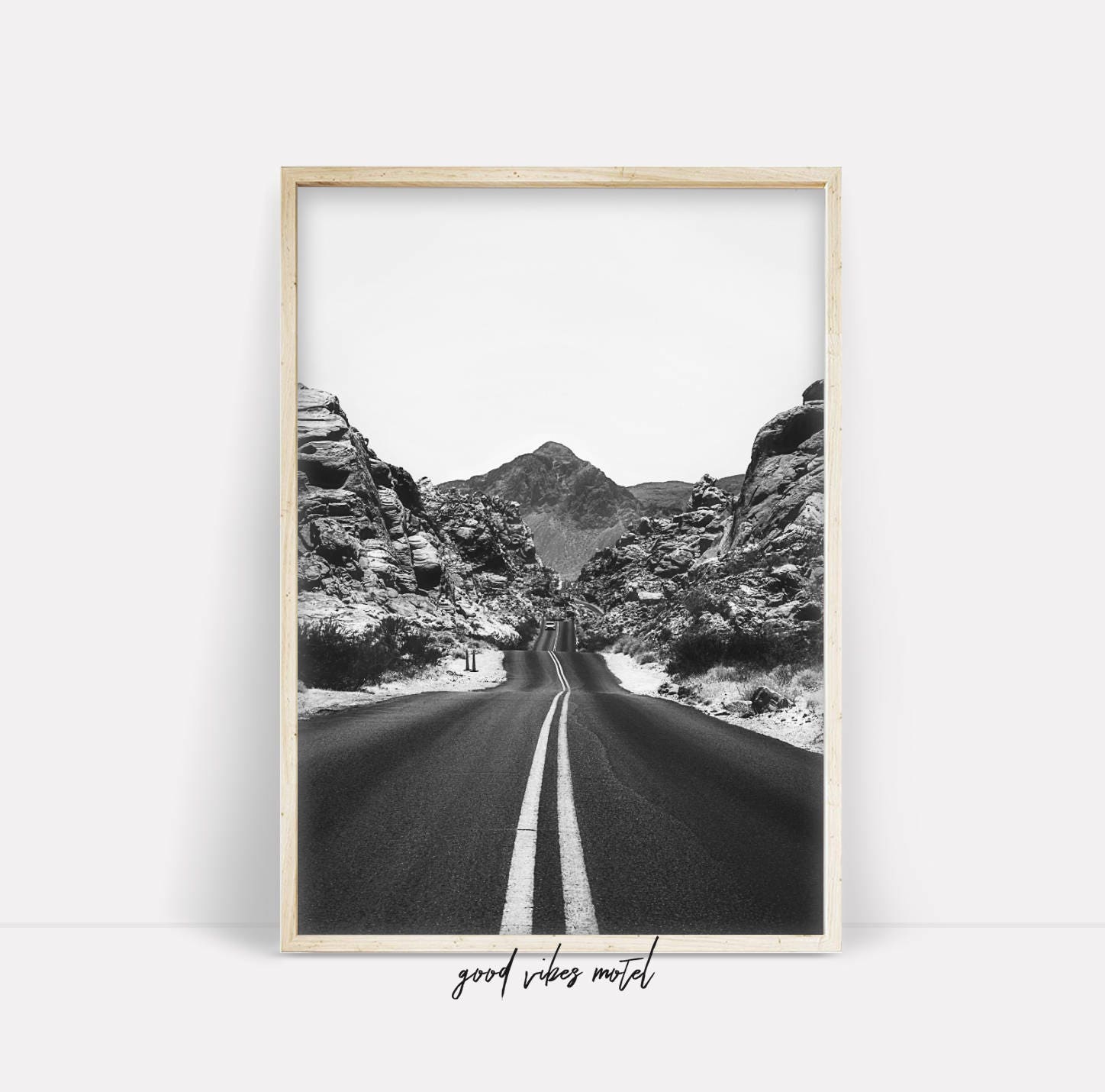 Open Road Print Mountain Photo Scandinavian Print Digital - Etsy