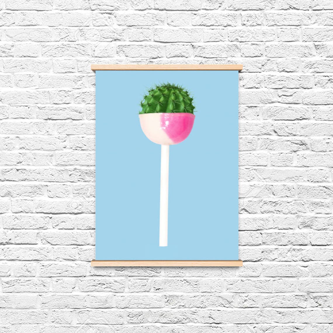 Lollipop Wall Art, Cactus Collage Printable Download, Cactus Lollipop ...