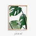 Tropical Print Set of 2 Monstera Leaf Poster Tropical Leaf - Etsy