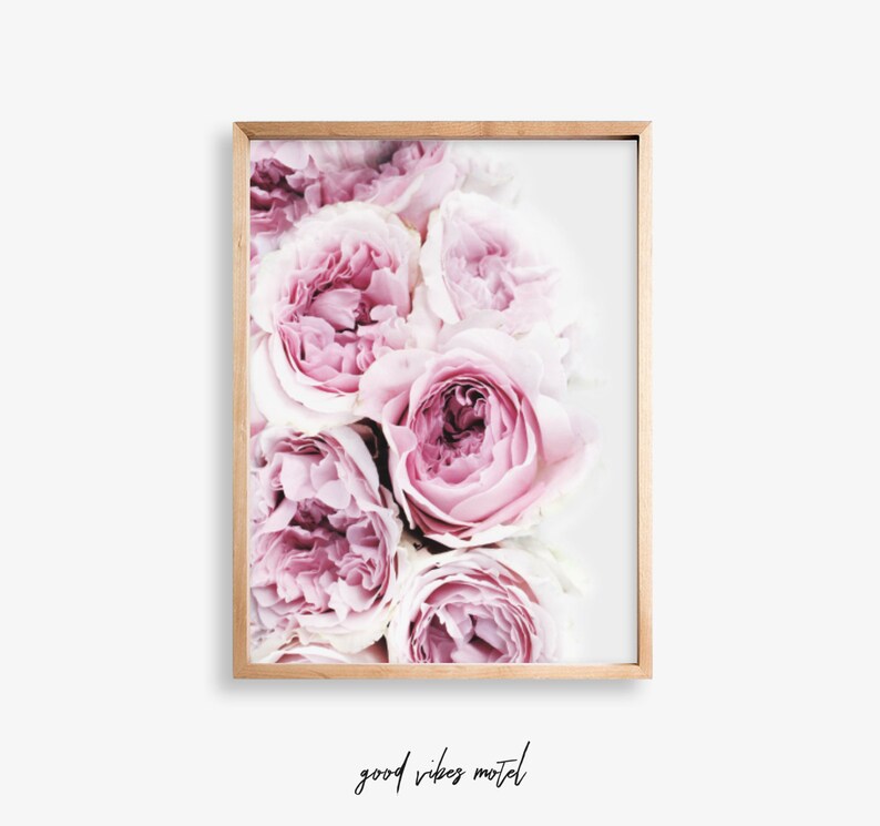 Pink Peonies Print Peony Wall Art Flower Print Wall Decor Etsy