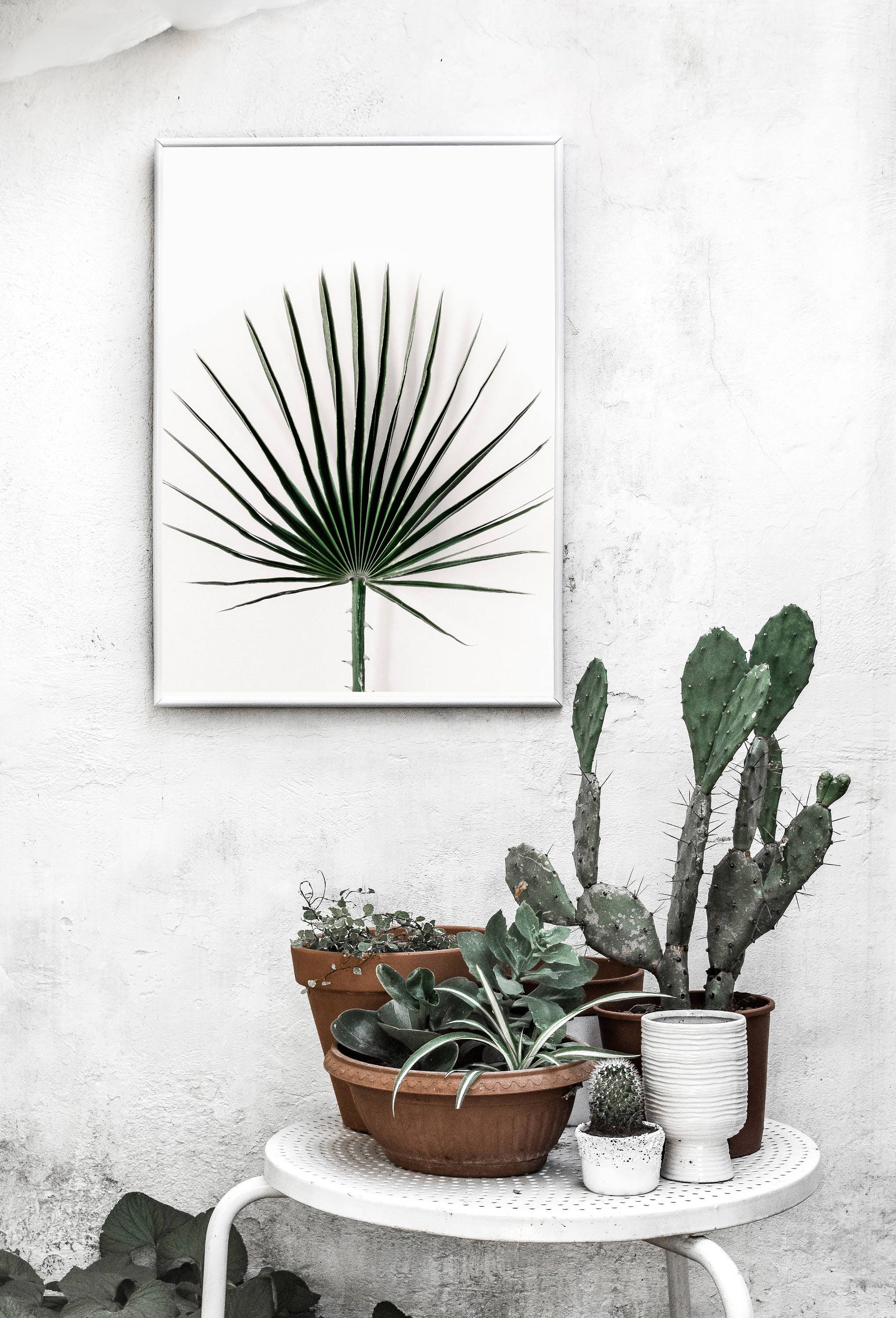 Palm Leaf Wall Art Green Leaf Print Tropical Poster Palm | Etsy