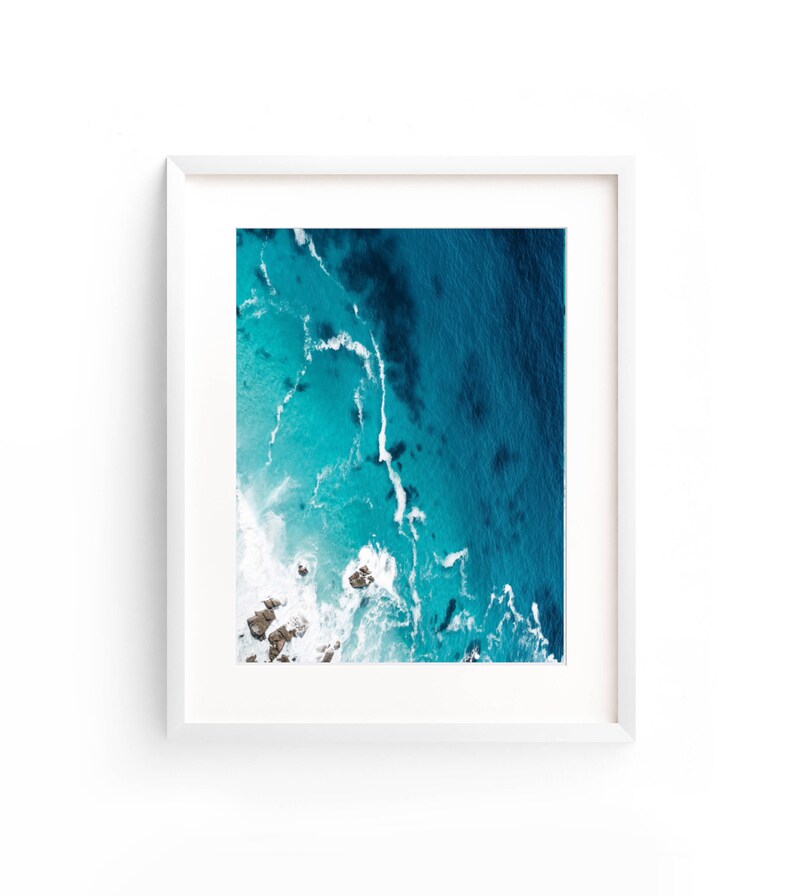 Blue Ocean Print Ocean Wave Photography Coastal Wall Decor - Etsy