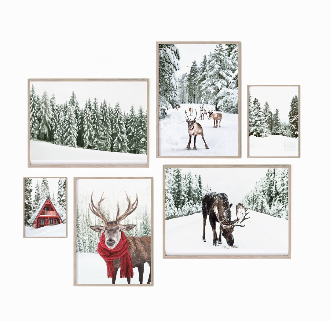 Winter Wonderland Printable, Winter Print Set of 6, Christmas Print Set ...