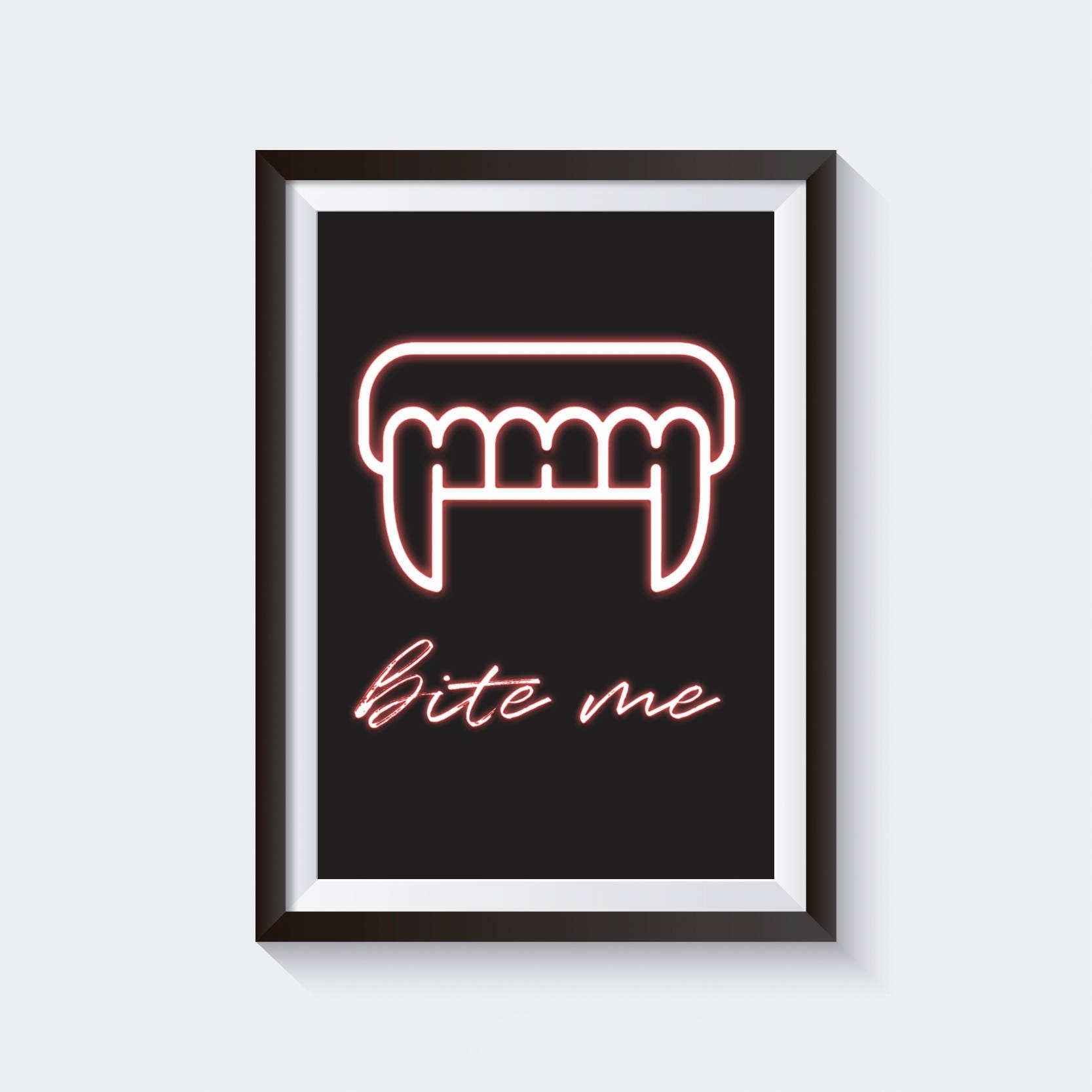 Bite Me Quote Digital Print Quote Print Halloween Decor | Etsy