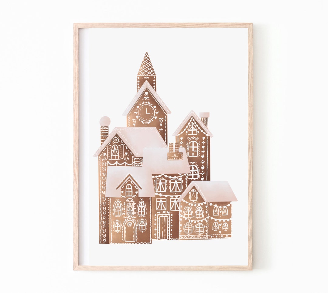 Christmas Prints Download, Christmas Print, Gingerbread House Print ...
