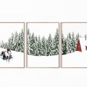 Winter Wonderland Prints Christmas Wall Art Printable - Etsy