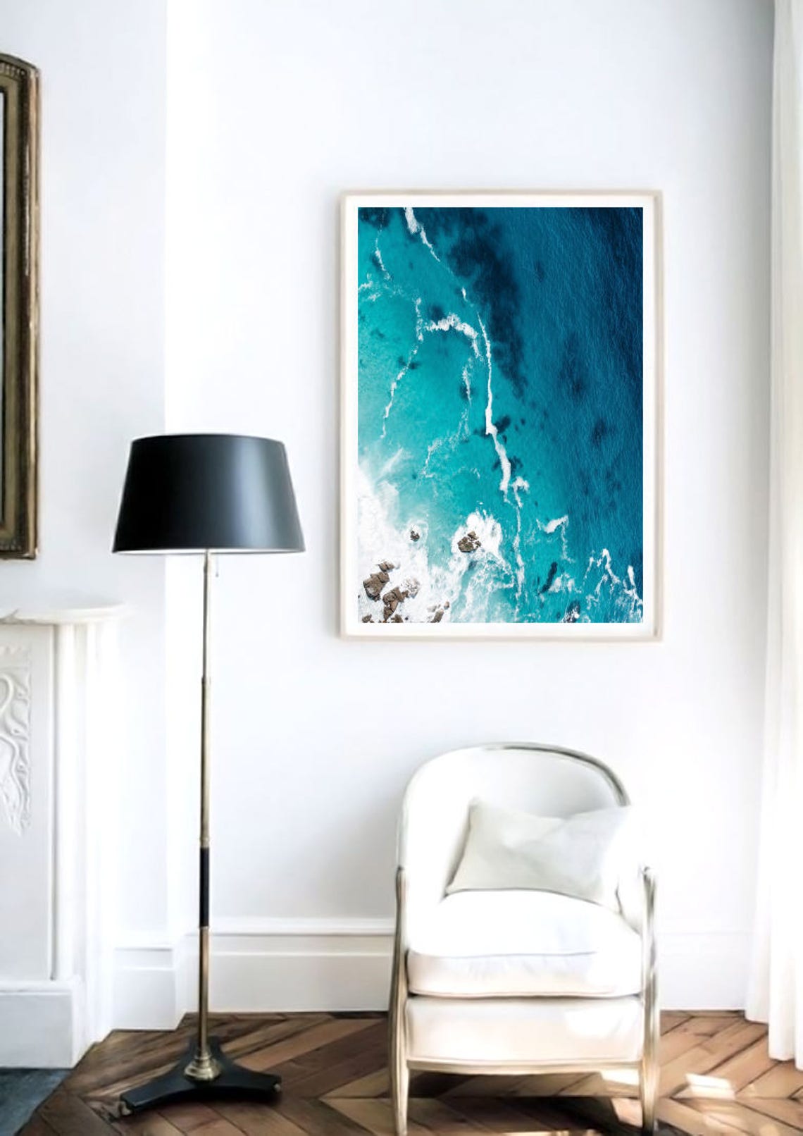 Blue Ocean Print Ocean Wave Photography Coastal Wall Decor - Etsy