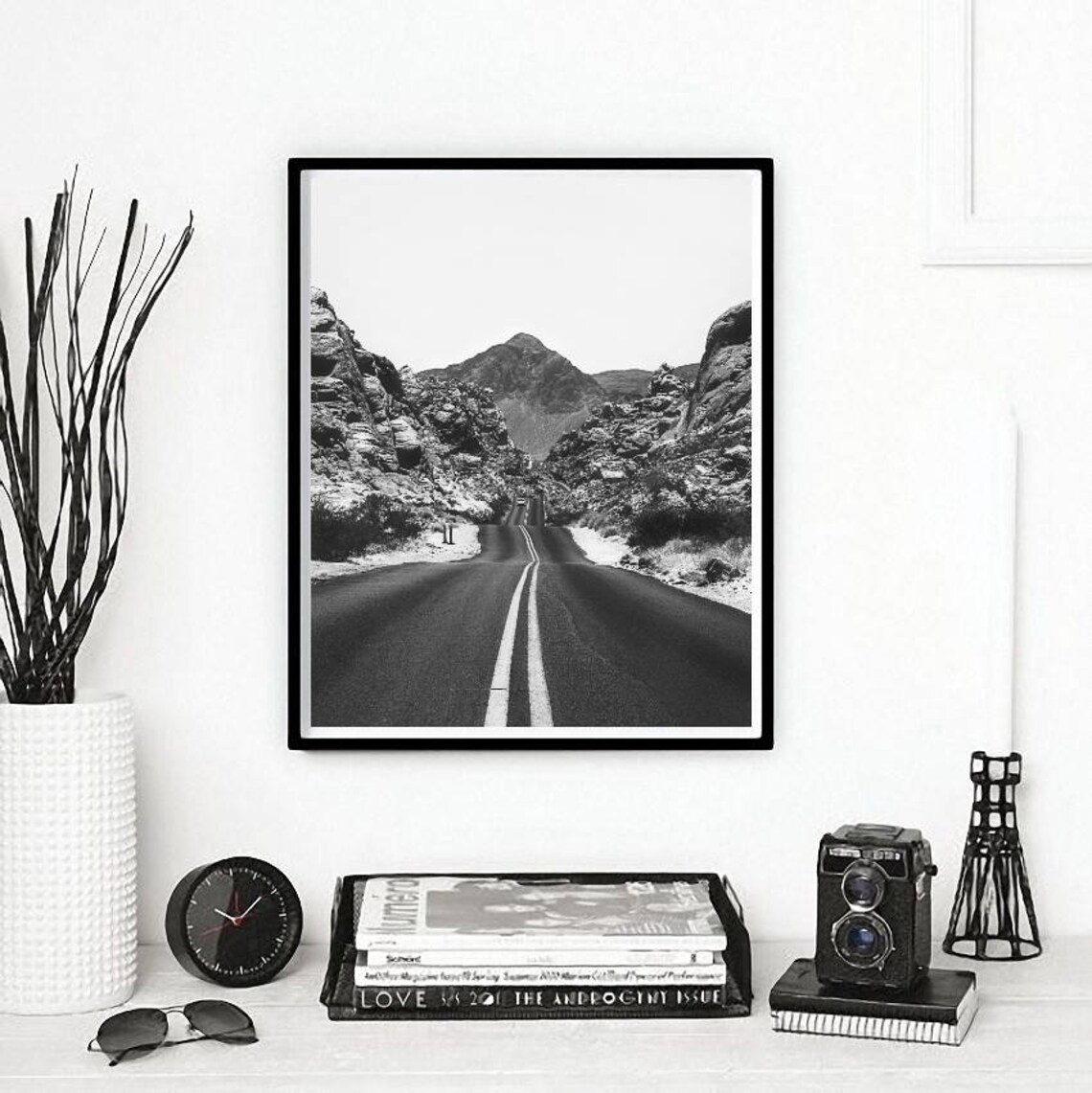 Open Road Print Mountain Photo Scandinavian Print Digital - Etsy