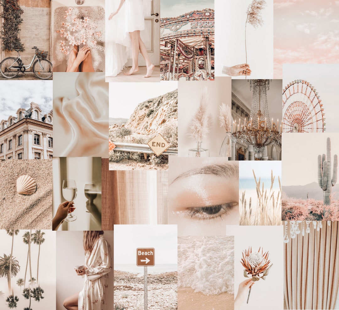 Beige Cream Aesthetic Wall Collage Kit- Digital Download, 115 Pcs - Etsy UK