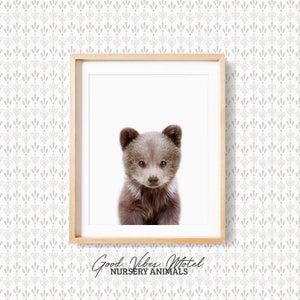 Bear Print, Nursery Art, Woodland Animals, Printable Art, Baby Bear ...