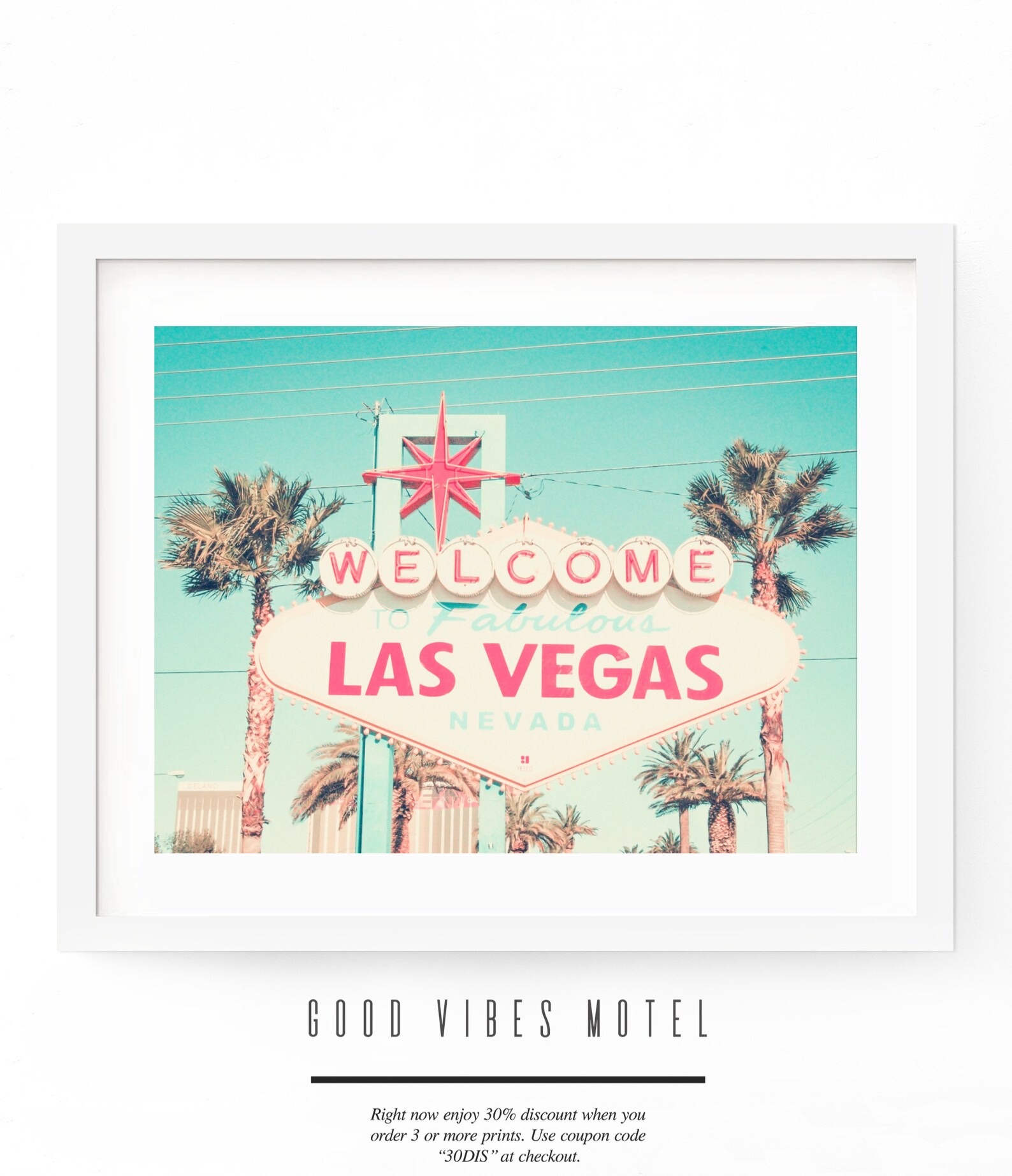 Las Vegas Sign Print Welcome to Las Vegas Retro Sign | Etsy