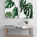 Tropical Print Set of 2 Monstera Leaf Poster Tropical Leaf - Etsy