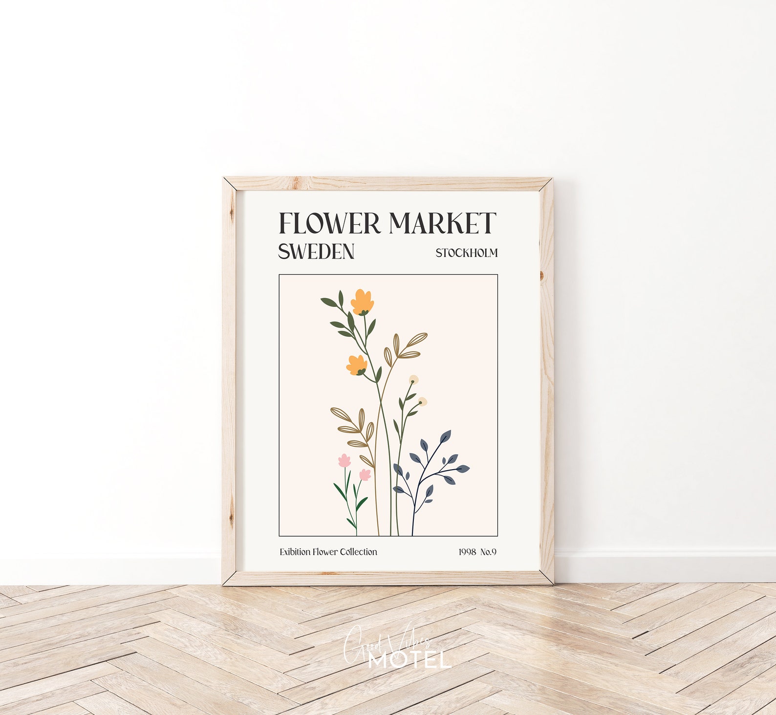 Flower Market Print Set Flower Market Poster Floral Art - Etsy