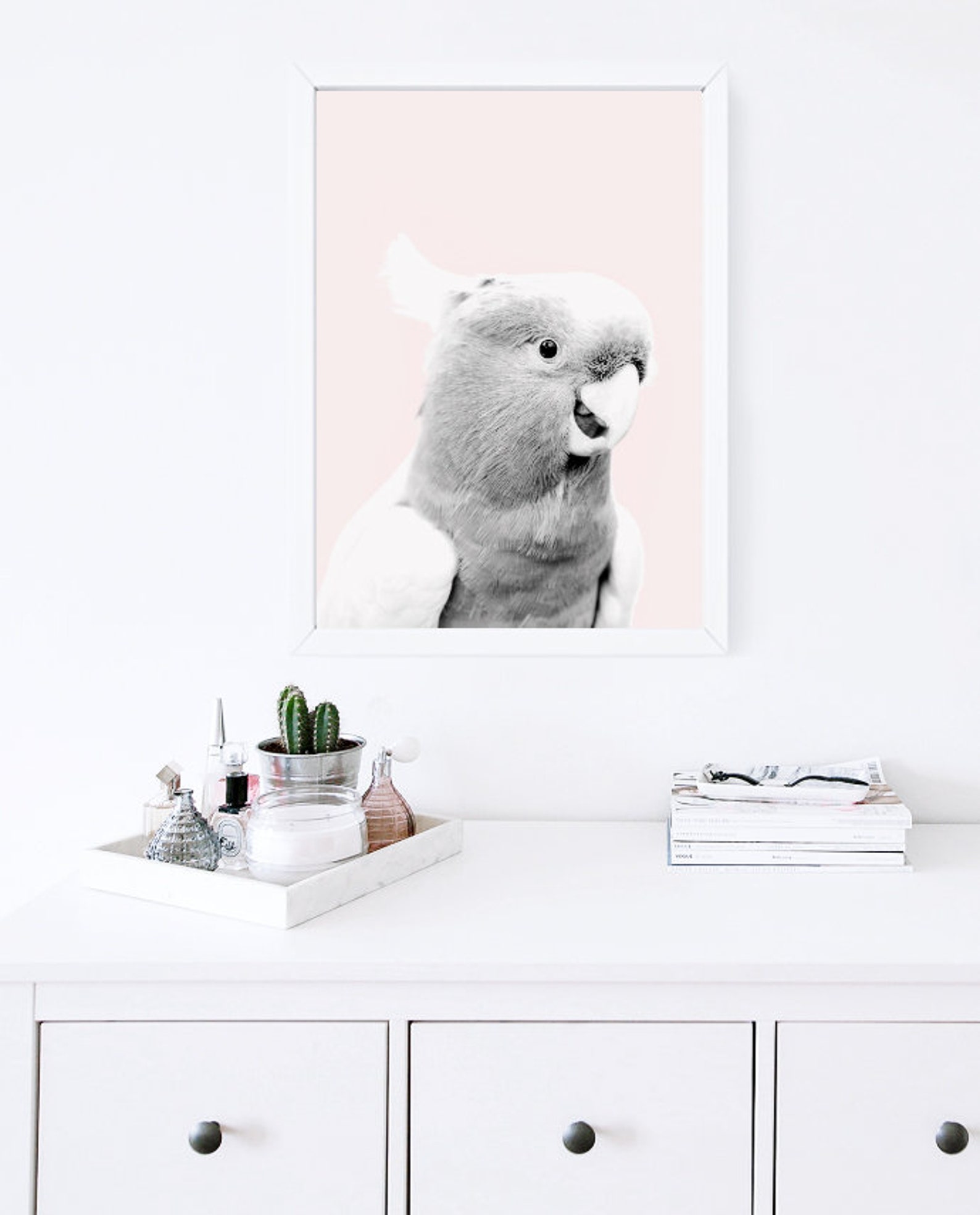 Cockatoo Print Tropical Wall Art Australia Digital Print | Etsy