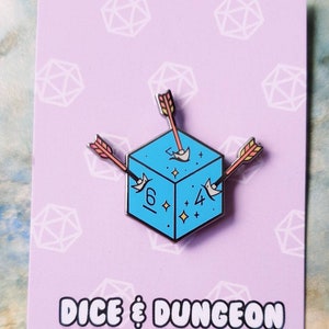 D6 Dice & Arrows Enamel Pin! - Etsy