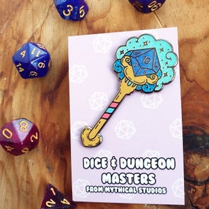 Glitter D10 Dice Enamel Pin - Etsy