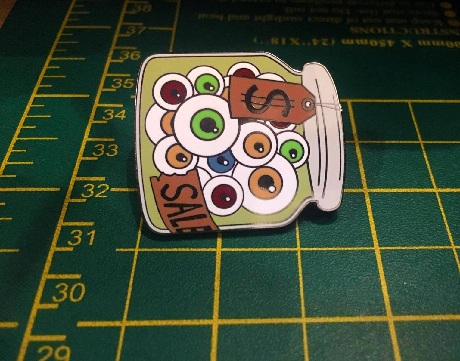 Eyeballs in A Jar Enamel Pin | Etsy