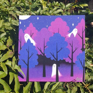 The "ghost Forrest" Art Print - Etsy