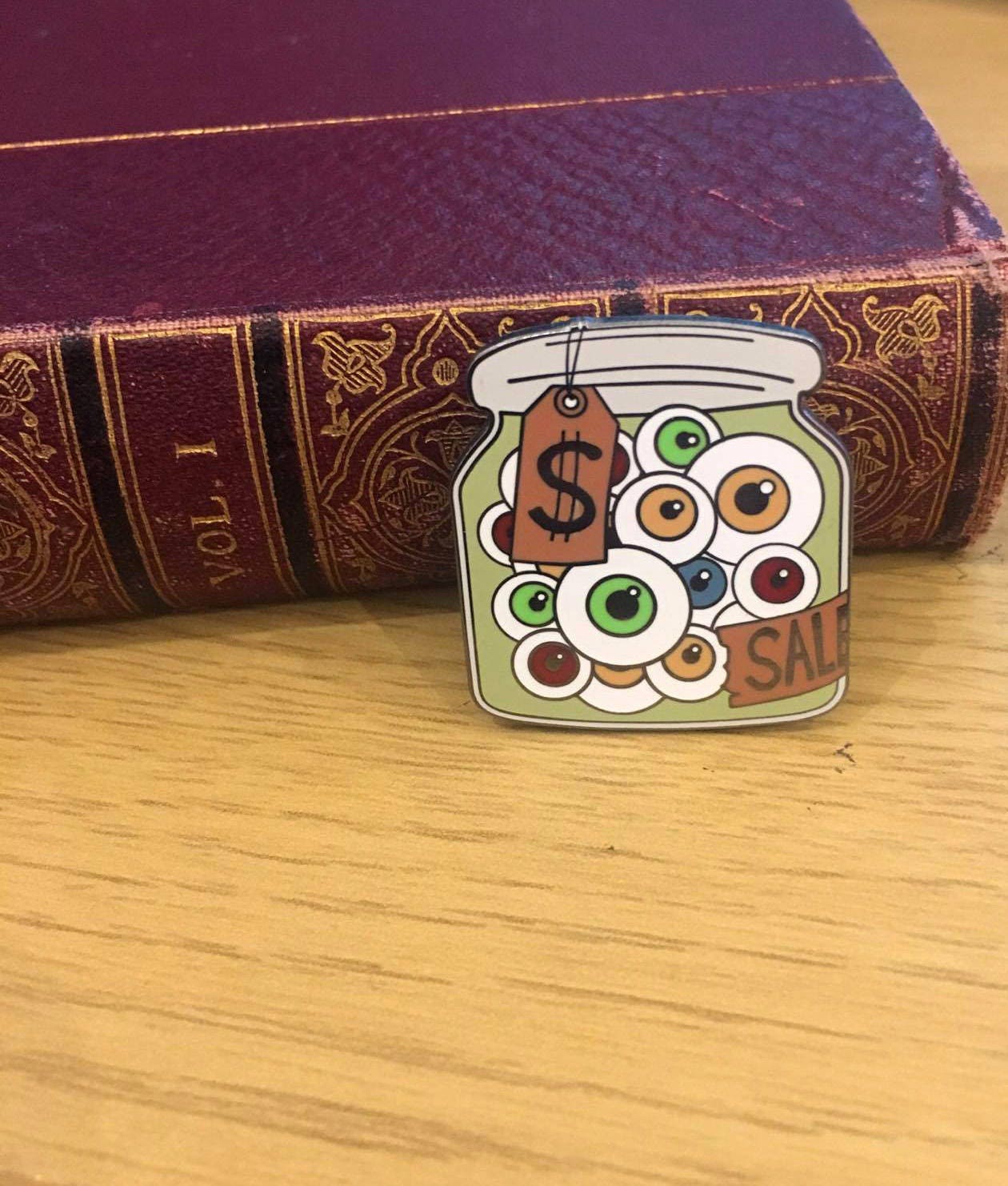 Eyeballs in A Jar Enamel Pin | Etsy