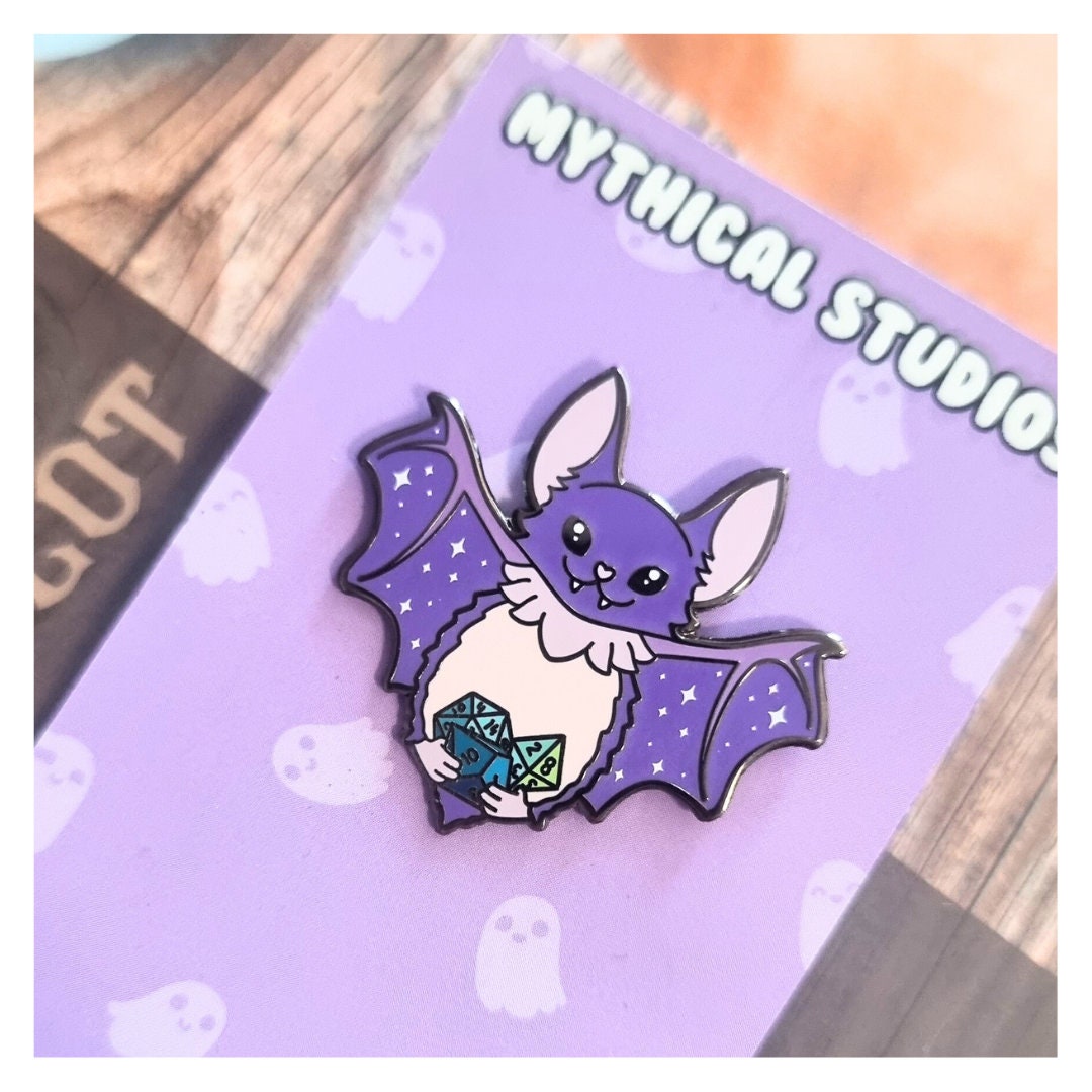 Sparkle Bat Enamel Pin! - Etsy