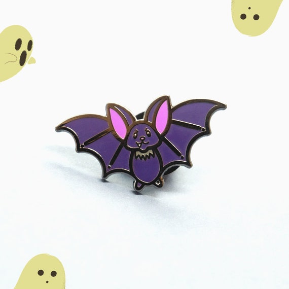 Tiny Bat Hard Enamel Pin | Etsy