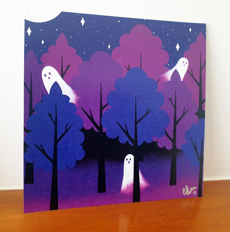 The "ghost Forrest" Art Print - Etsy