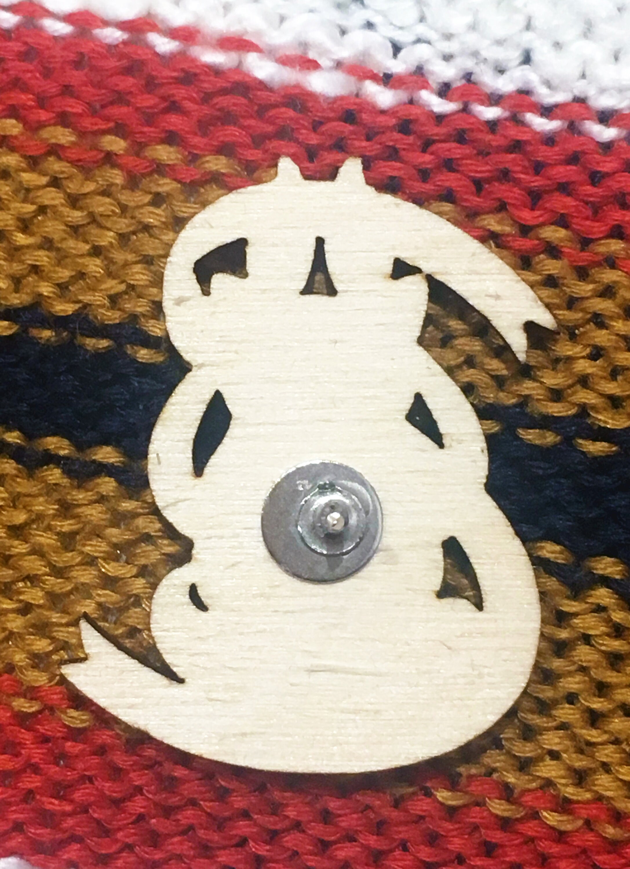 Displaced Wooden Pin | Etsy