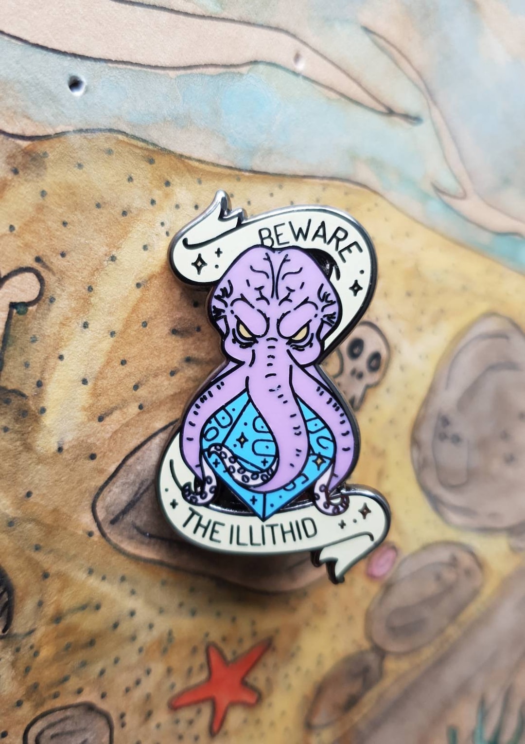 Mind Demon -illithid- Enamel Pin! - Etsy