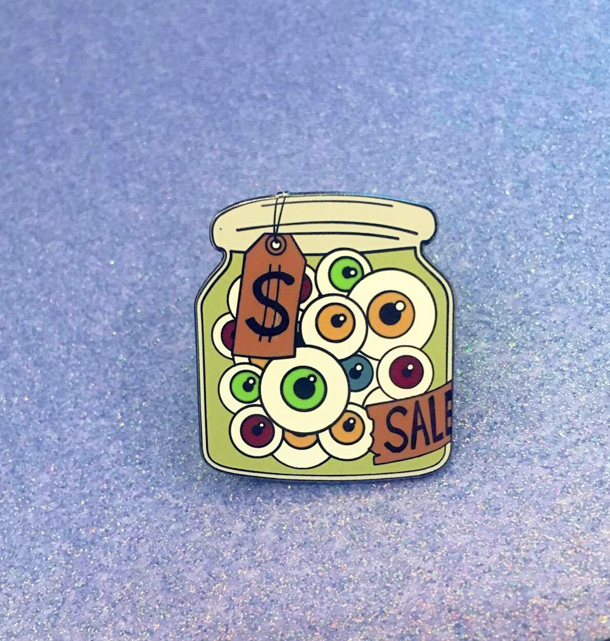 Eyeballs in A Jar Enamel Pin | Etsy
