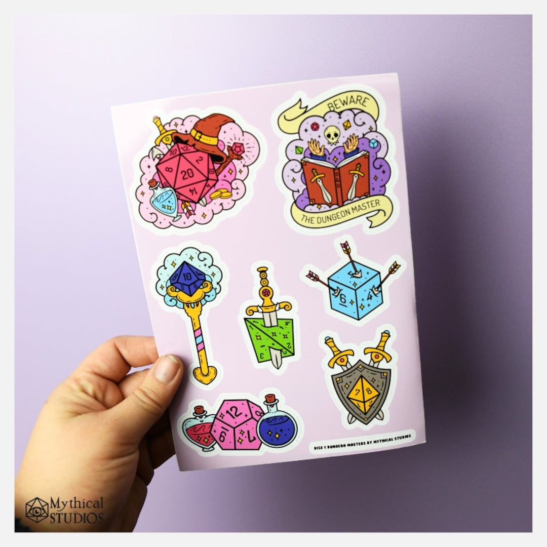 Dice & Dungeon Masters Sticker Sheet - Etsy
